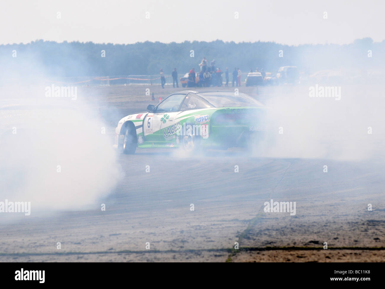 Nissan 200SX S13 during drift race in Warsaw, Poland Stock Photo - Alamy