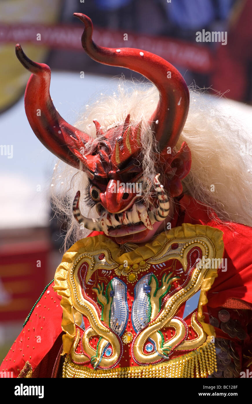Devil's Dancer in Oruro Carnival, Bolivia Stock Photo - Alamy