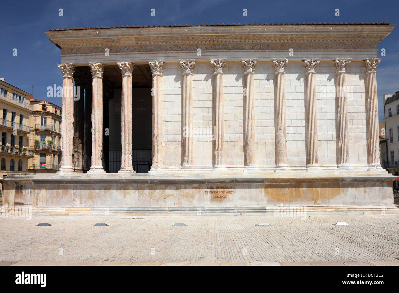 Maison Carree ancient roman temple Nimes Languedoc-Roussillon France ...