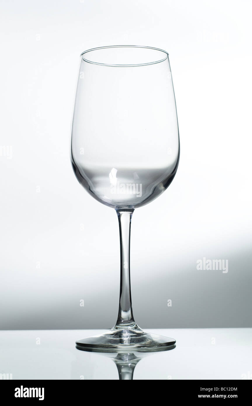 One Empty wine glass Stock Photo - Alamy