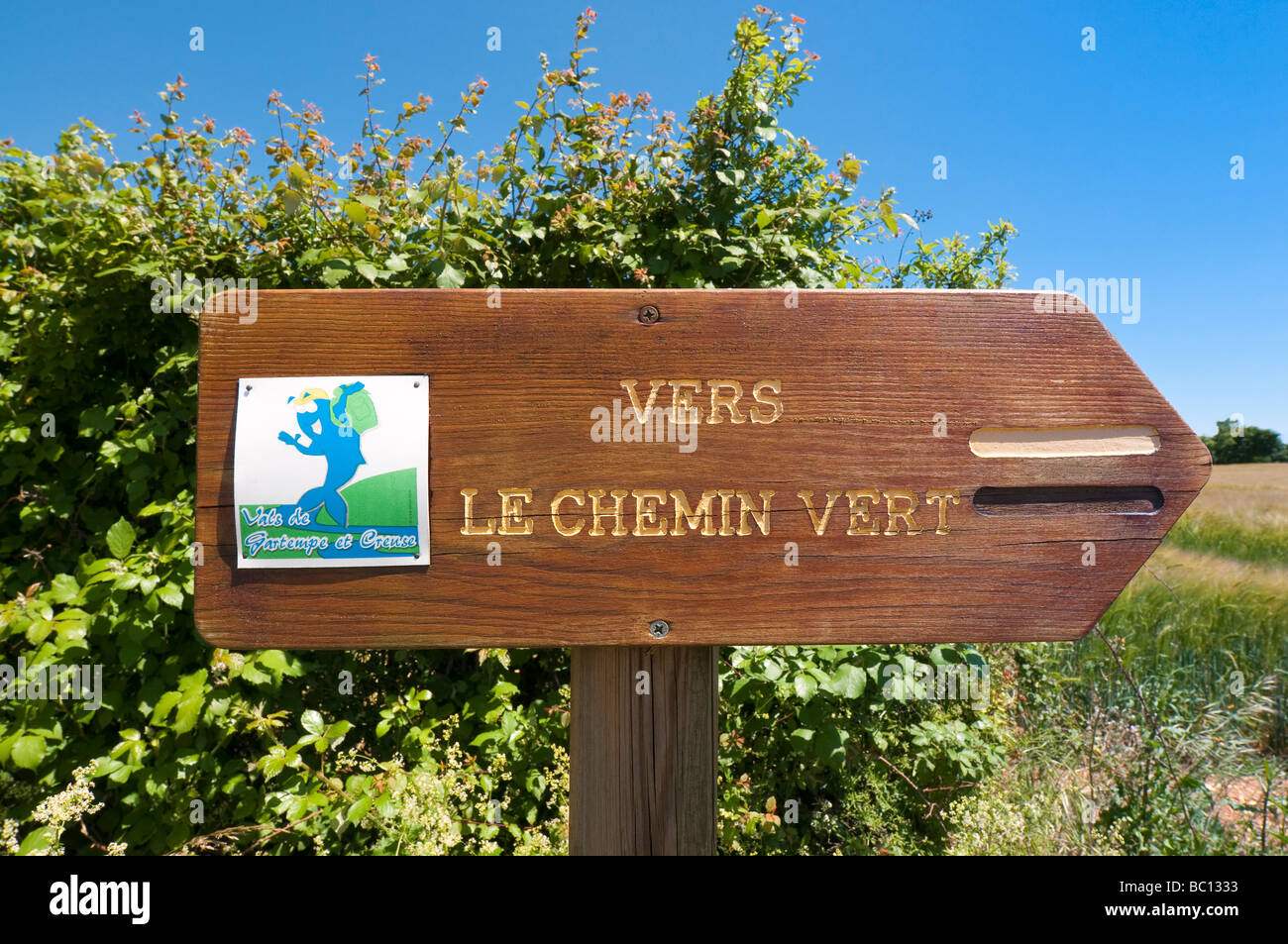 Tourist walking path direction sign - Vienne, France Stock Photo - Alamy