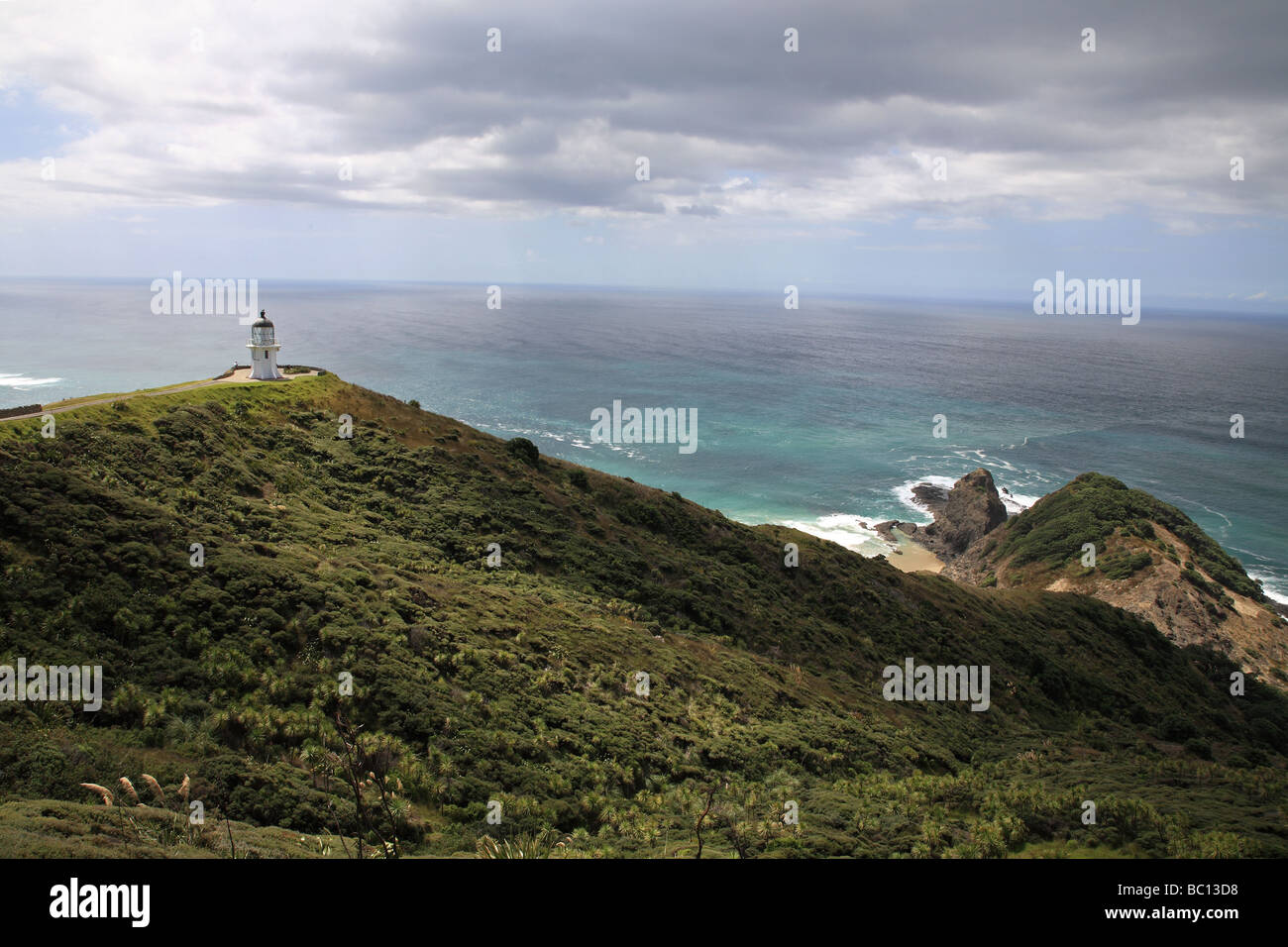 Cape Reinga lighthouse and North Cape, New Zealand Stock Photo - Alamy