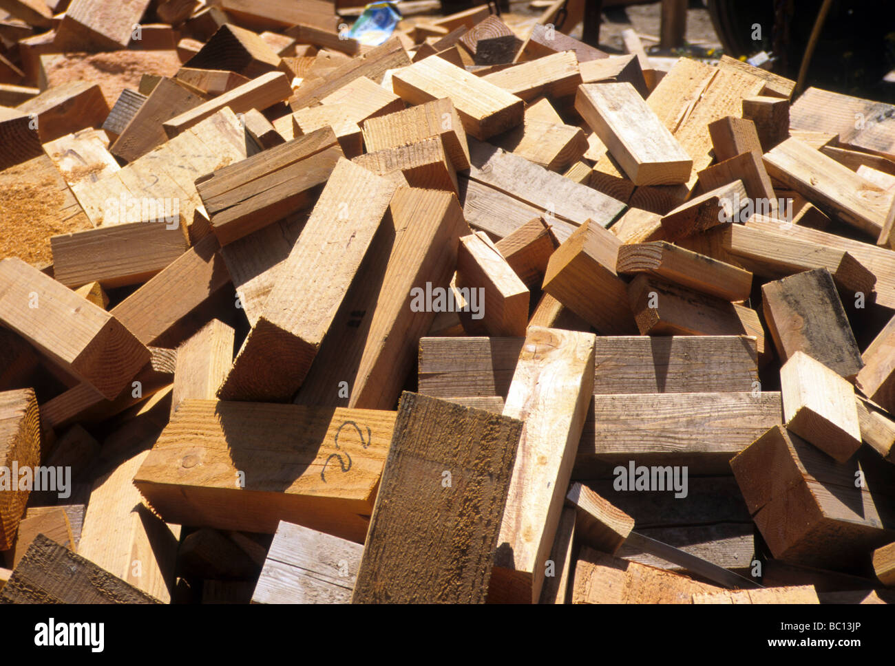 wood lumber scrap sawdust trim cut piece waste build construct material ...