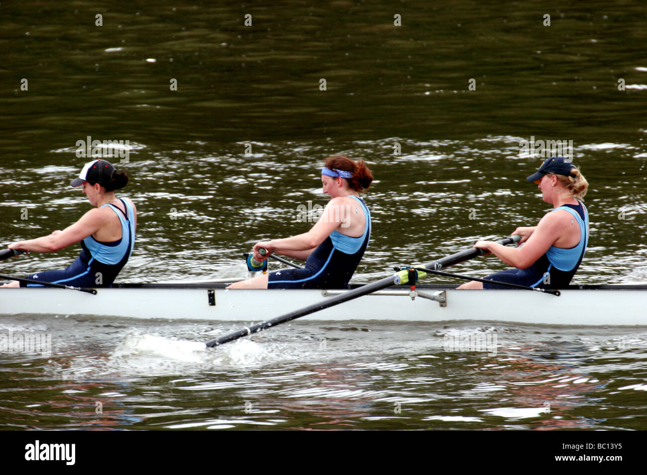 Virginia rowing team at rockett's landing Stock Photo - Alamy