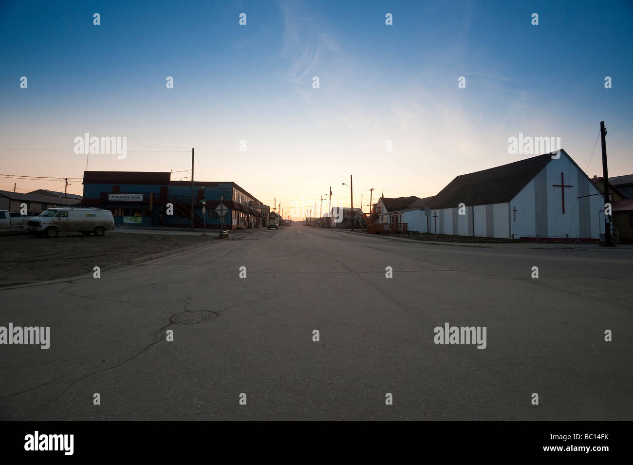 BERING STREET EARLY MORNING NOME ALASKA Stock Photo - Alamy