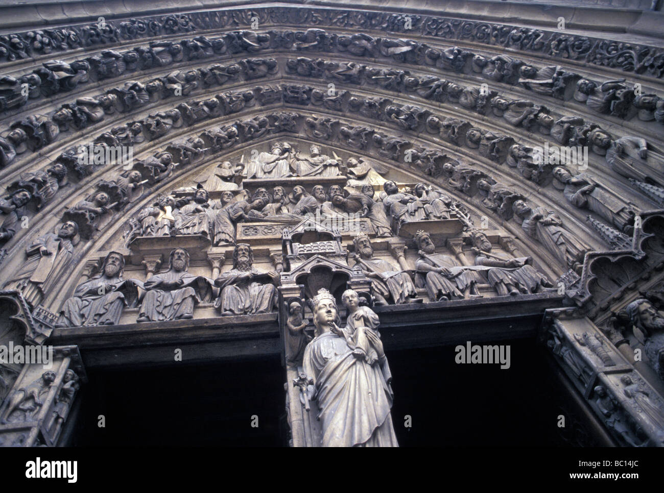 Archdiocese structure building flying buttress arched supports statue ...