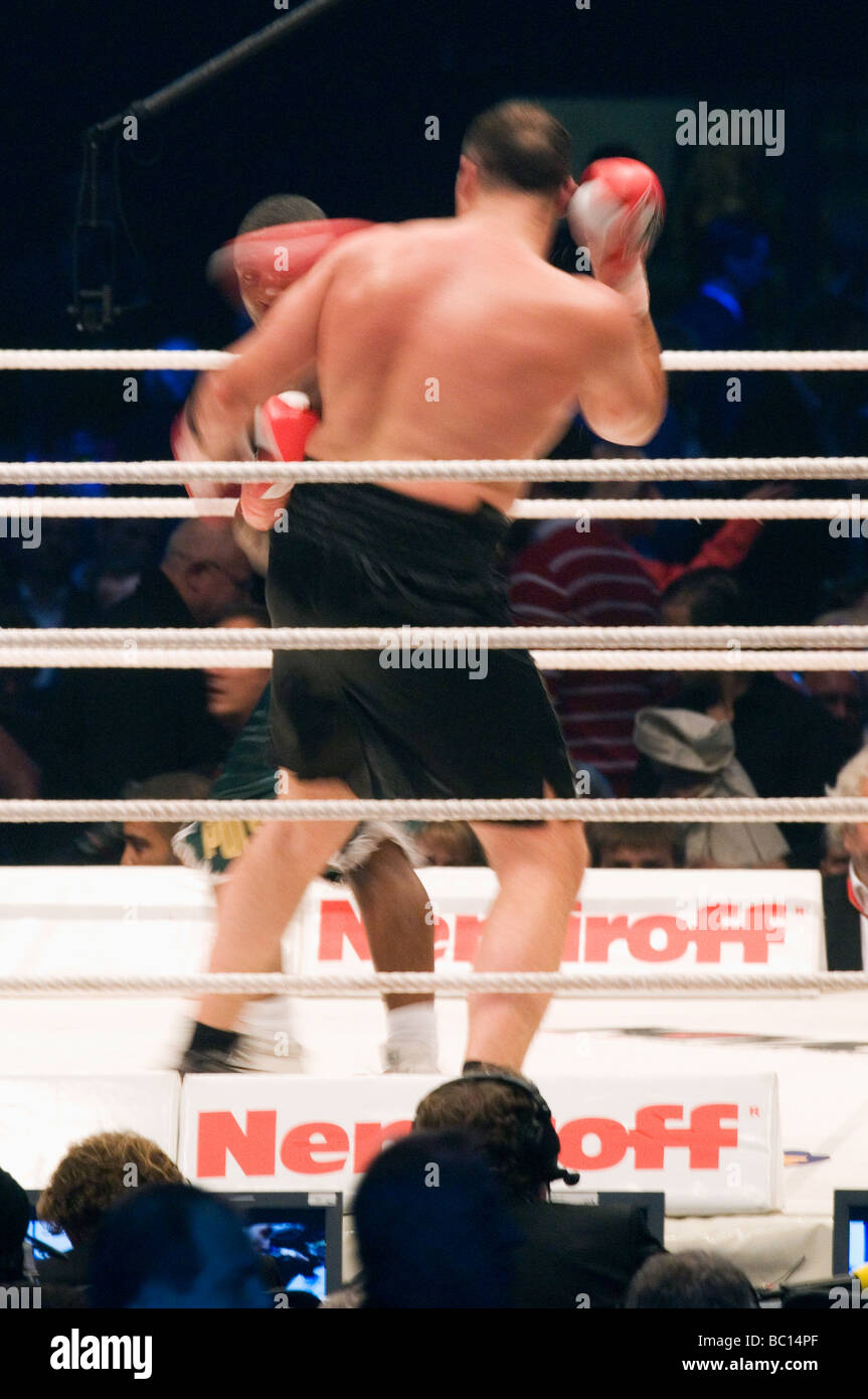 Two fighter in a boxing ring Stock Photo - Alamy