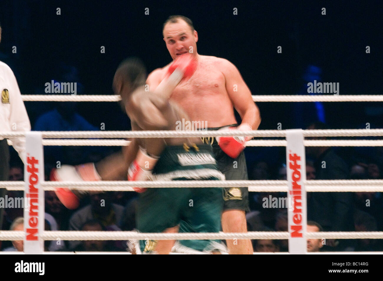 Two fighter in a boxing ring Stock Photo - Alamy