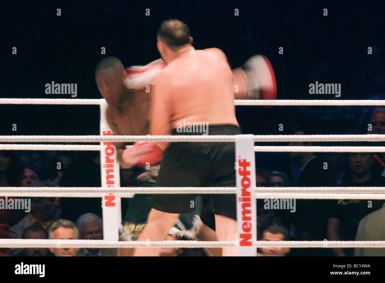 Two fighter in a boxing ring Stock Photo - Alamy