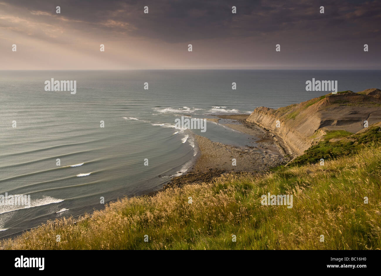 The southern end of Runswick Bay on the North Yorkshire Coast - shot at ...