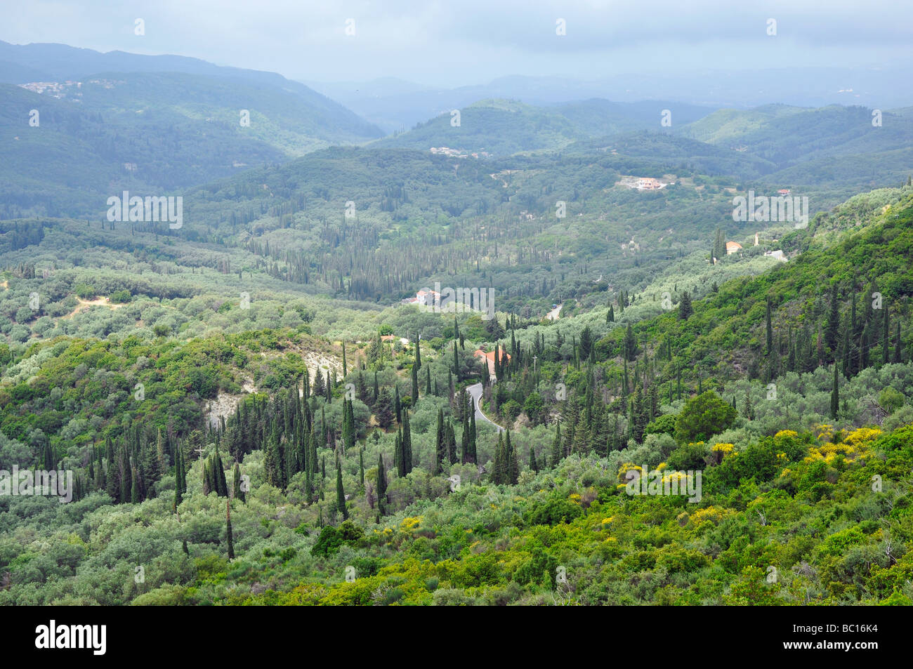 Corfu mountains in the north of the island Stock Photo - Alamy