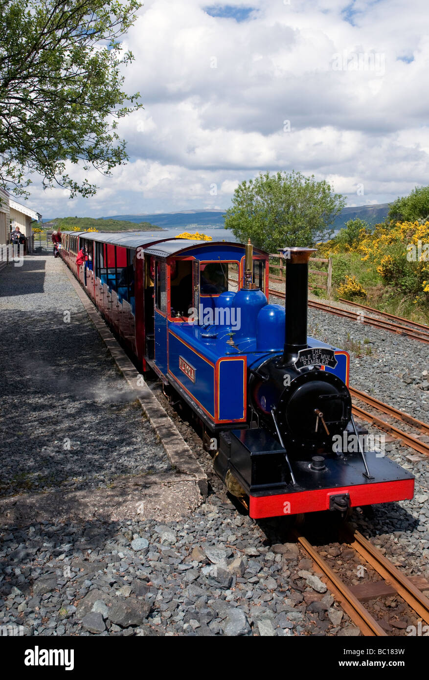 steam engine Victoria operating on the narrow gauge Mull and West ...