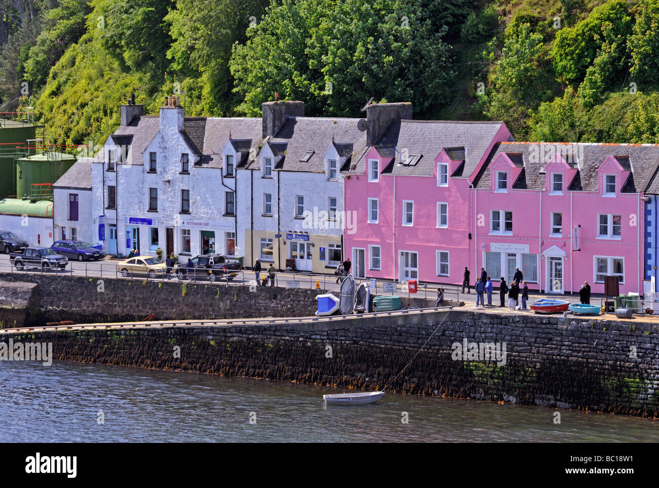 Quay Street, Portree, Isle of Skye, Inner Hebrides, Scotland, United ...