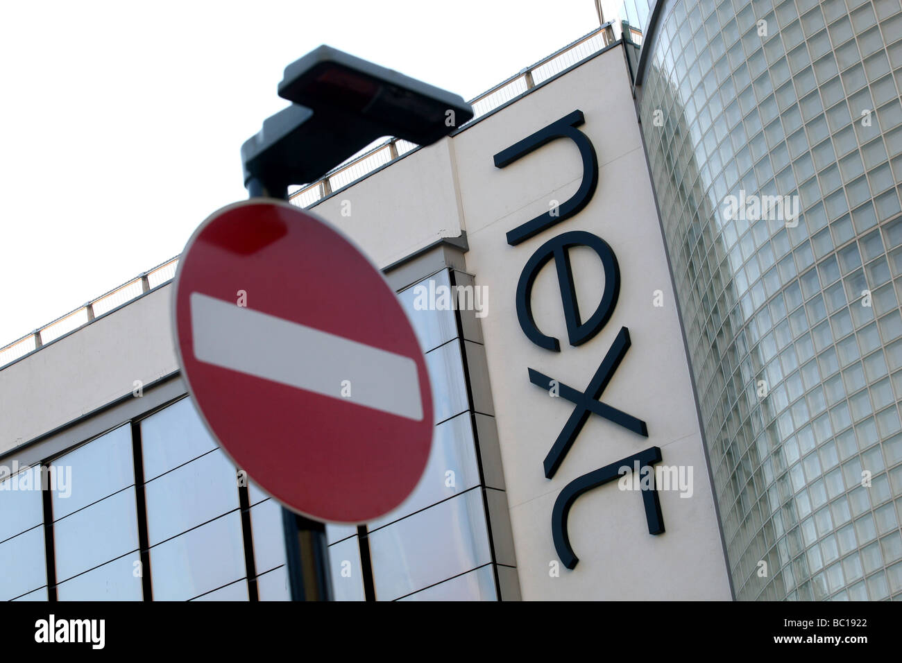 No Entry sign outside a Next Store Stock Photo - Alamy