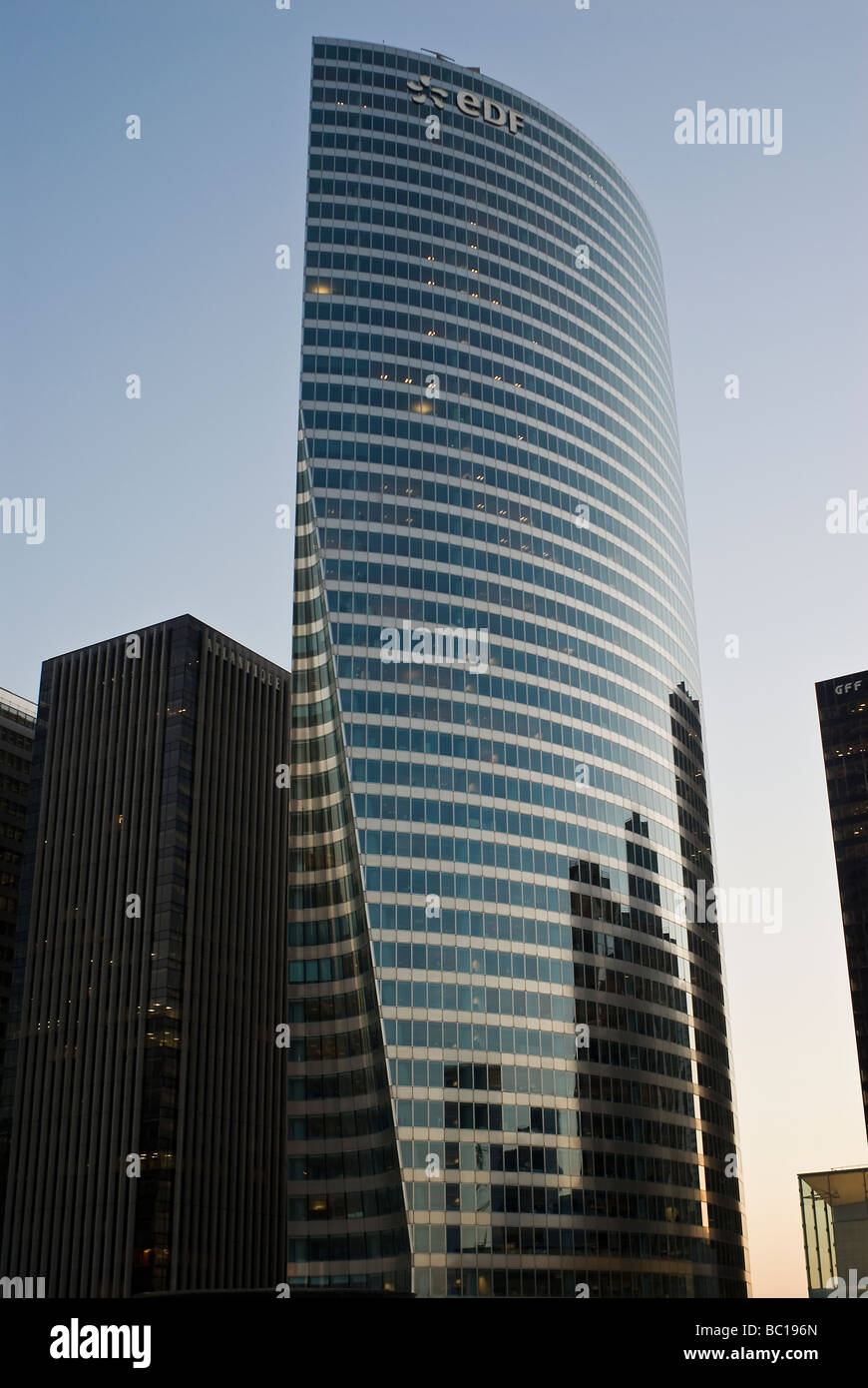 Modern office buildings (skyscrapers) EDF, La Defense, Paris, France ...
