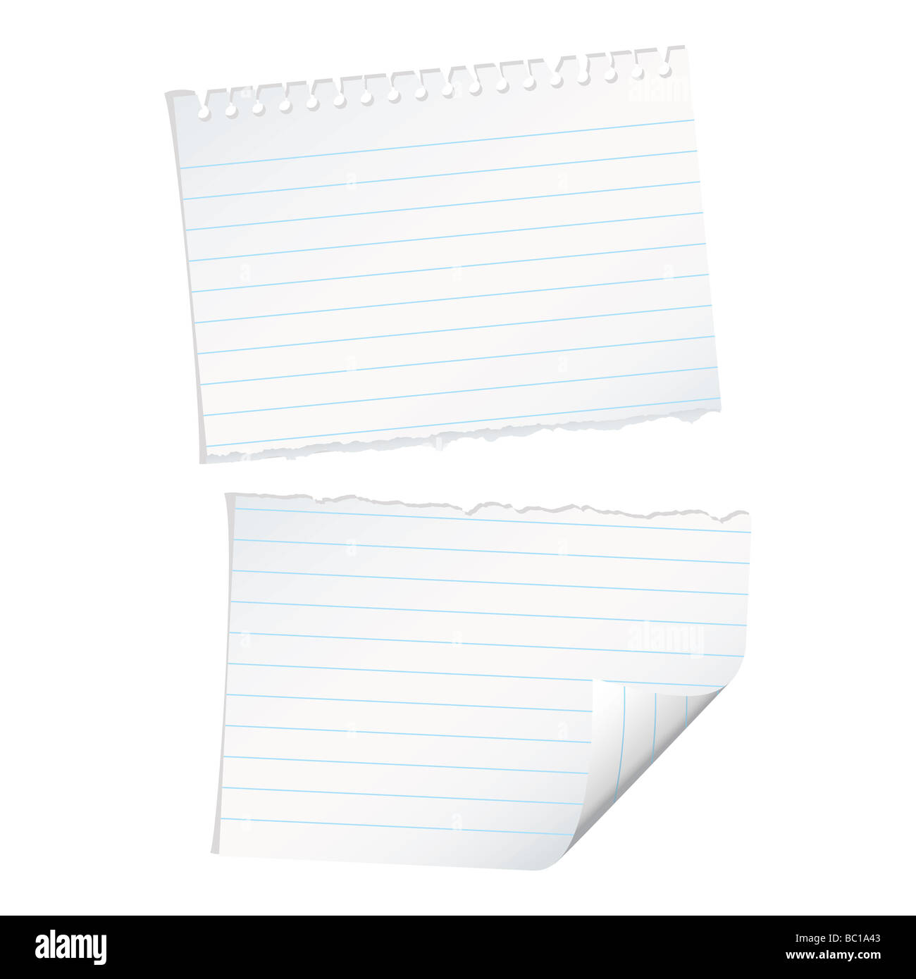 White paper with tear down middle hi-res stock photography and images ...