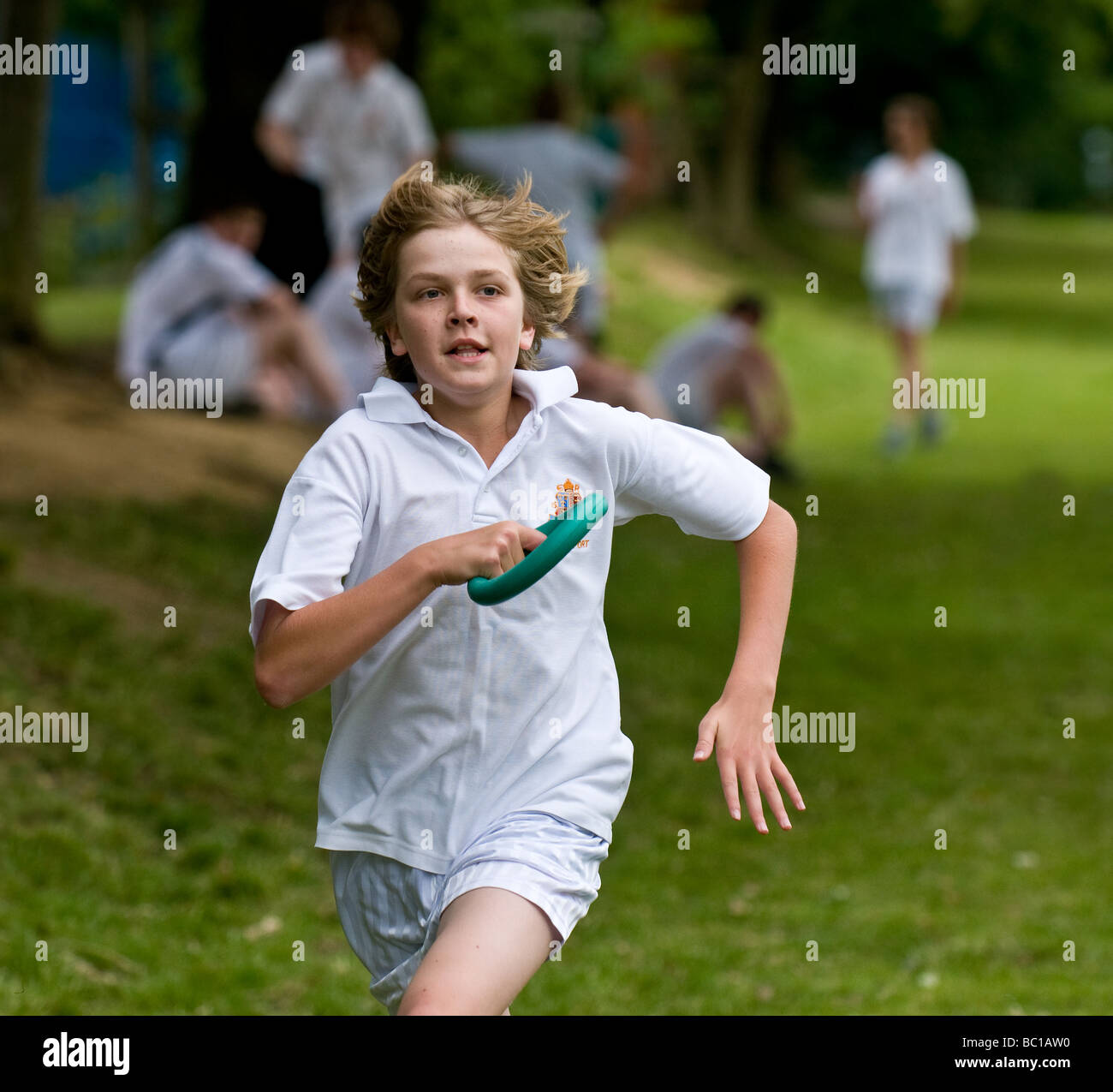 A student running in a race Stock Photo - Alamy