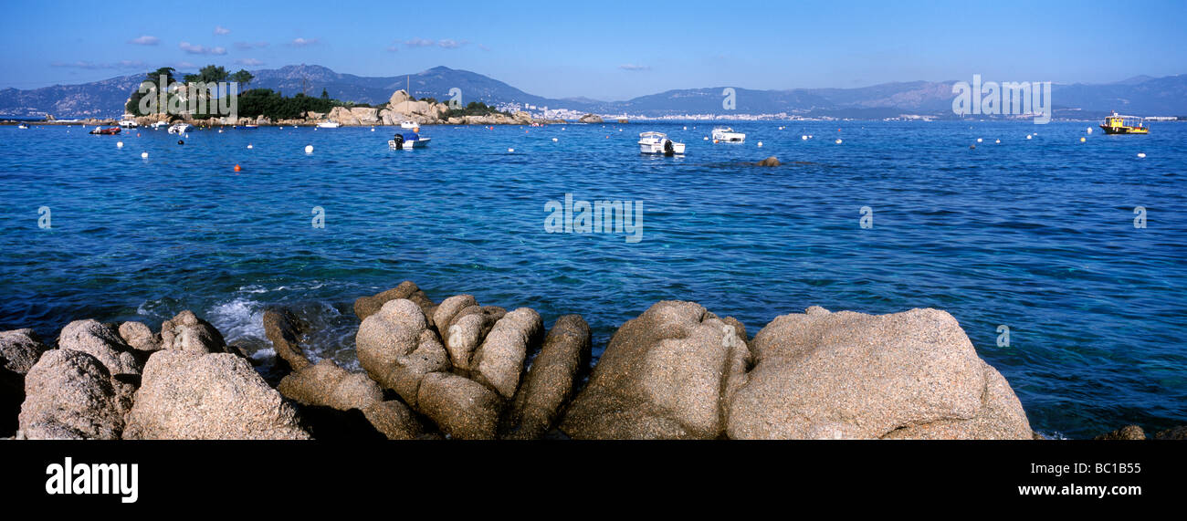 France, Corse du Sud, near Porticcio, Presqu'Ile de Isolella, from the ...