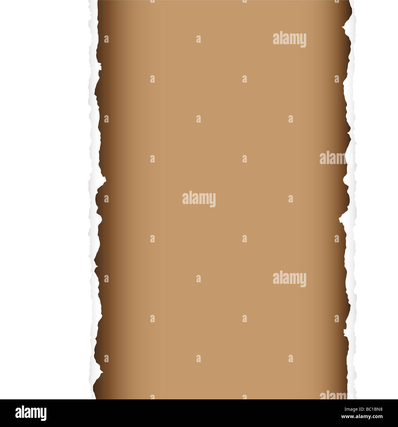 brown background with torn edges and white paper strip Stock Photo - Alamy