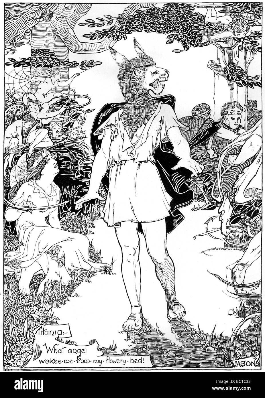 'Bottom' in scene from William Shakespeare's Midsummer Night's Dream ...