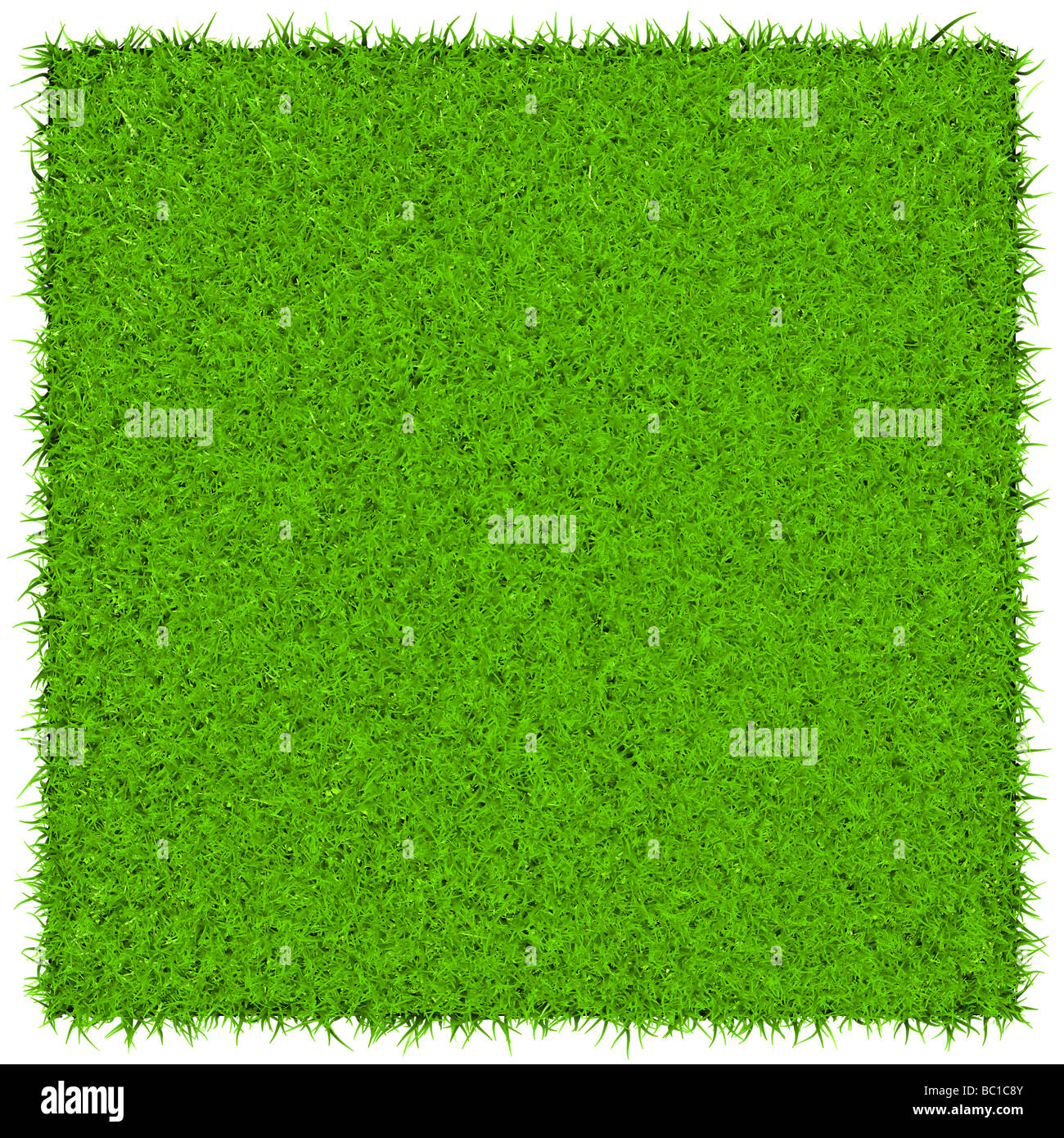 Filled grass square, environmentally friendly concept, render Stock ...