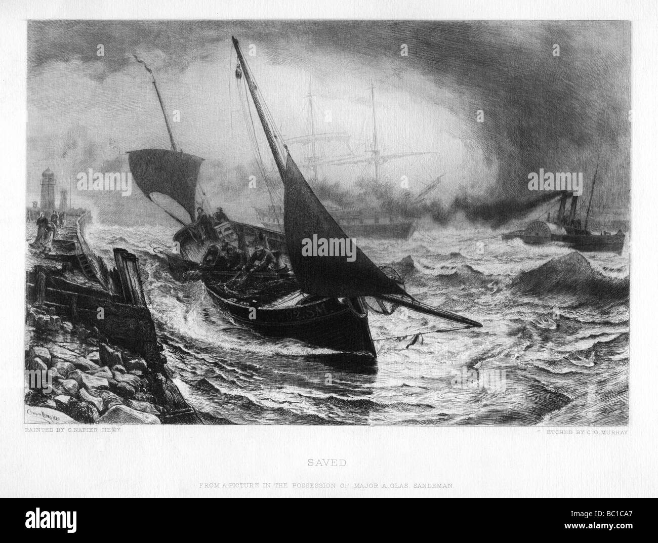 'Saved', c19th century.Artist: Charles Olivier Murray Stock Photo - Alamy