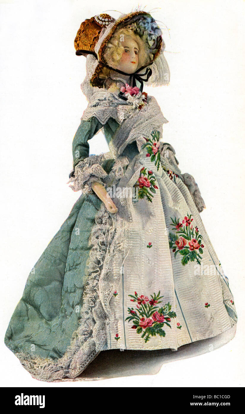 A small-scale dress design mannequin, 1938. Artist: Unknown Stock Photo ...