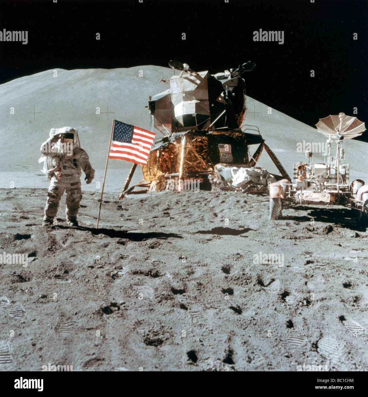 Apollo 11 Moonwalk Flag Astronaut