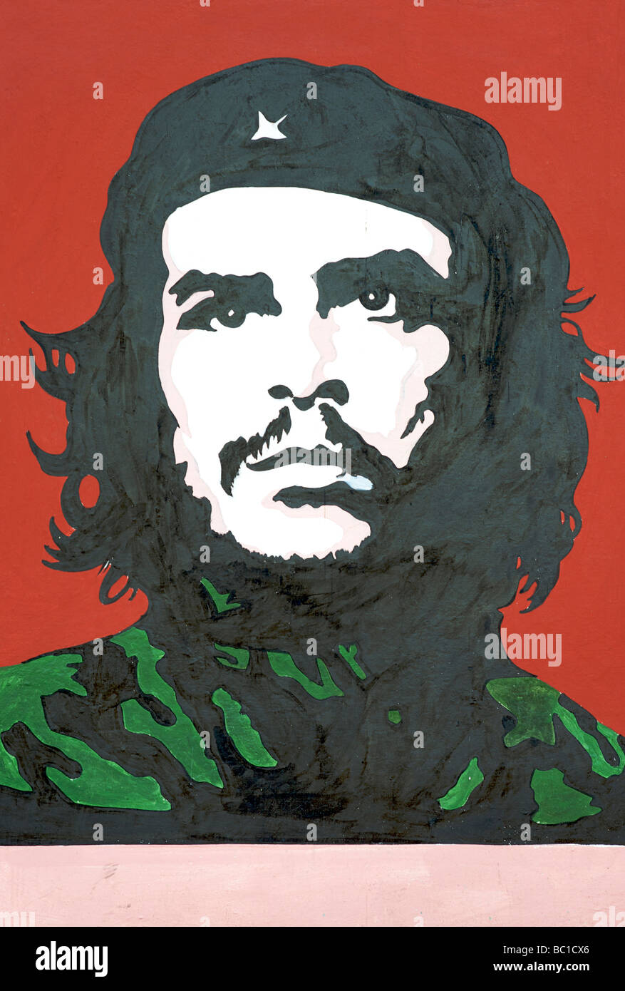 Wall painting of the iconic revolutionary Che Guevara, Pinar del Rio ...