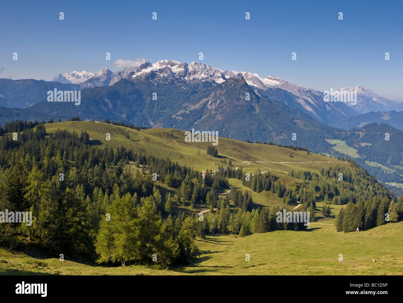 Gosau view from Gosaukamm beautiful town in Salzkammergut region ...