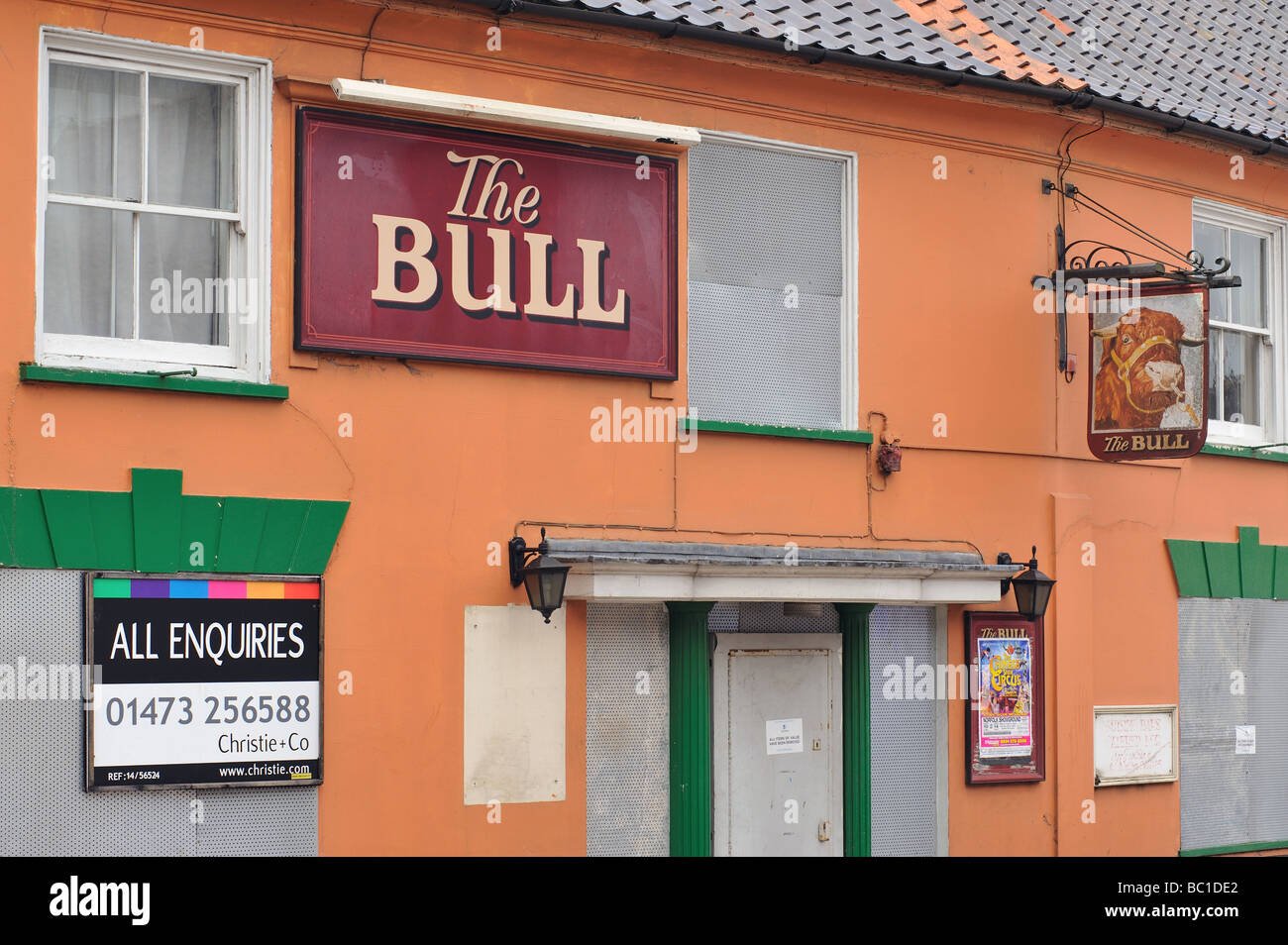 The Bull pub closed and boarded up Watton Thetford Norfolk UK Stock ...