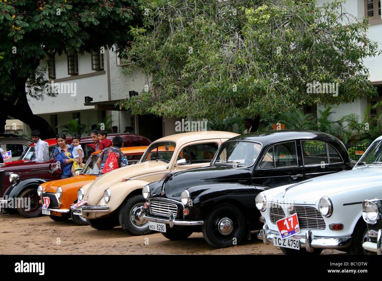 LINE UP OF HERITAGE CARS IN CHENNAI Stock Photo - Alamy
