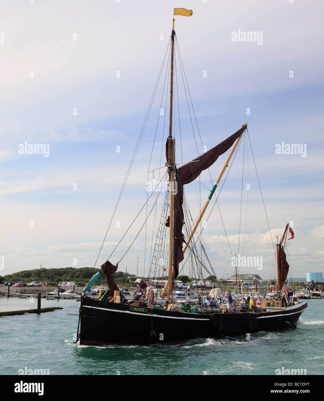 An old Thames barge called Alice takes people on a trip along the river ...