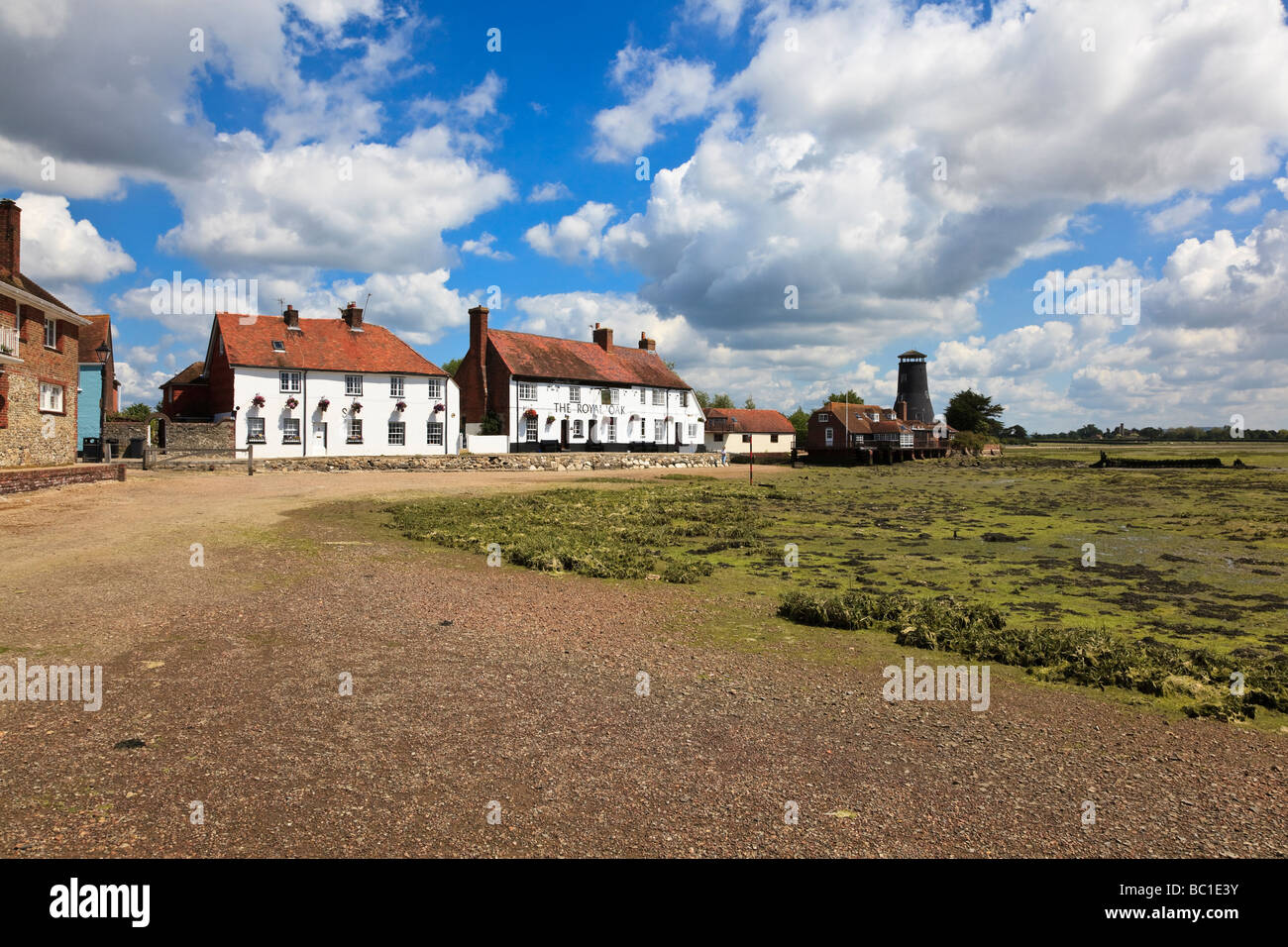 Langstone Village on the edge of Chichester Harbour showing the ...