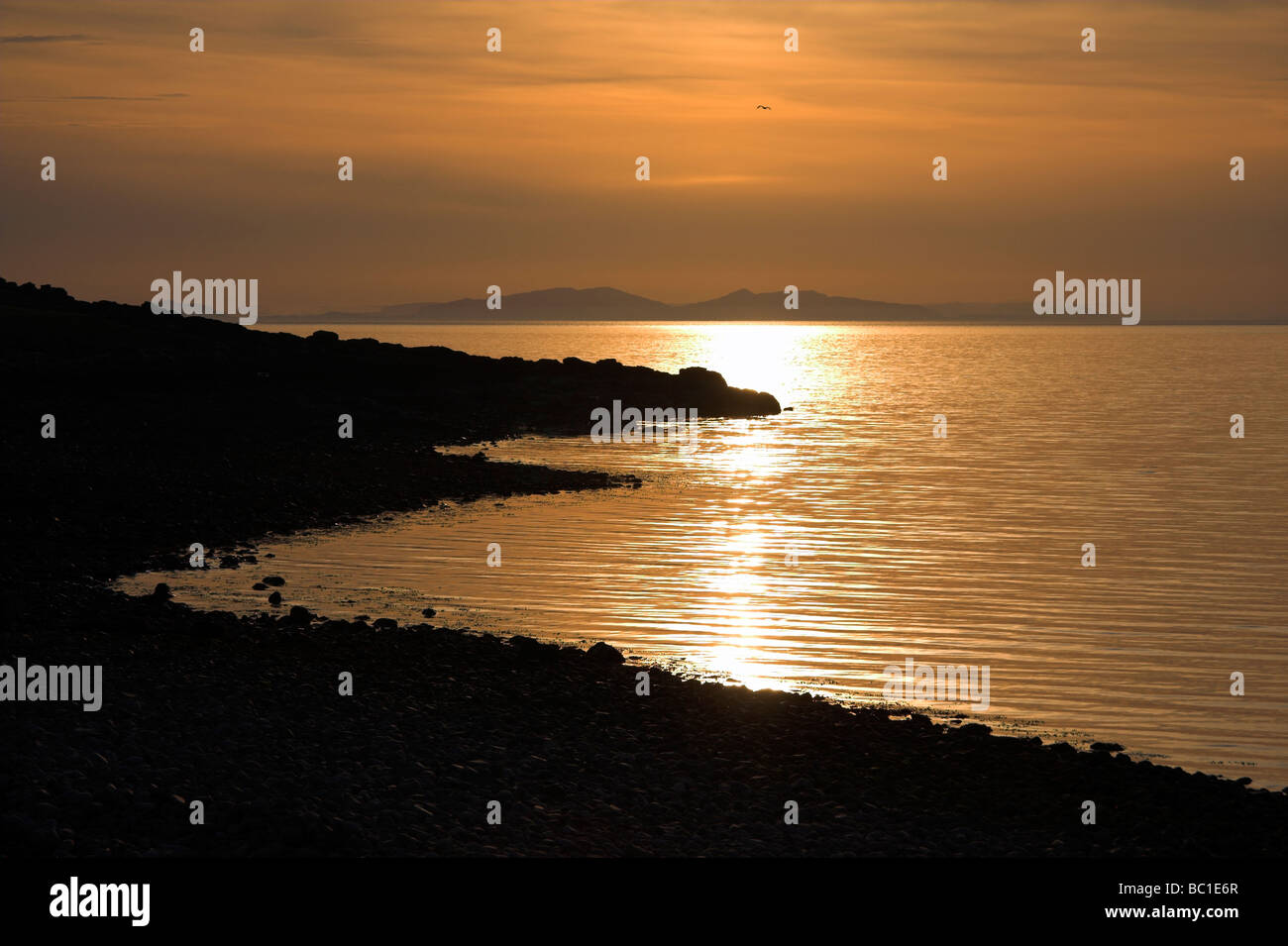 Coastal sunset, Loch Pooltiel, Milovaig, Glendale, Isle of Skye, Inner ...