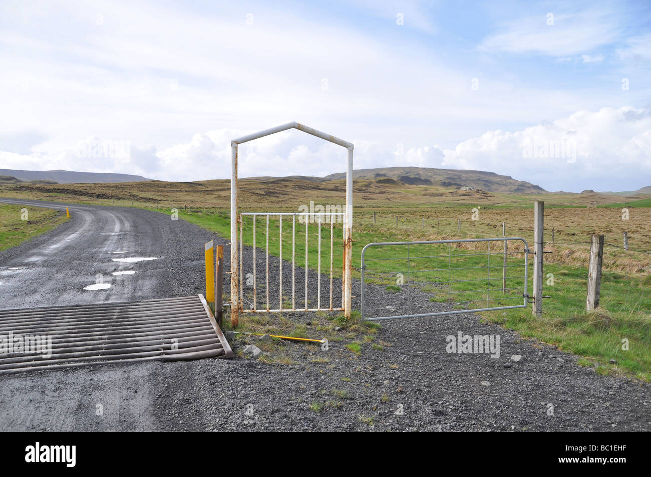 Gate to wide open space Iceland Stock Photo - Alamy