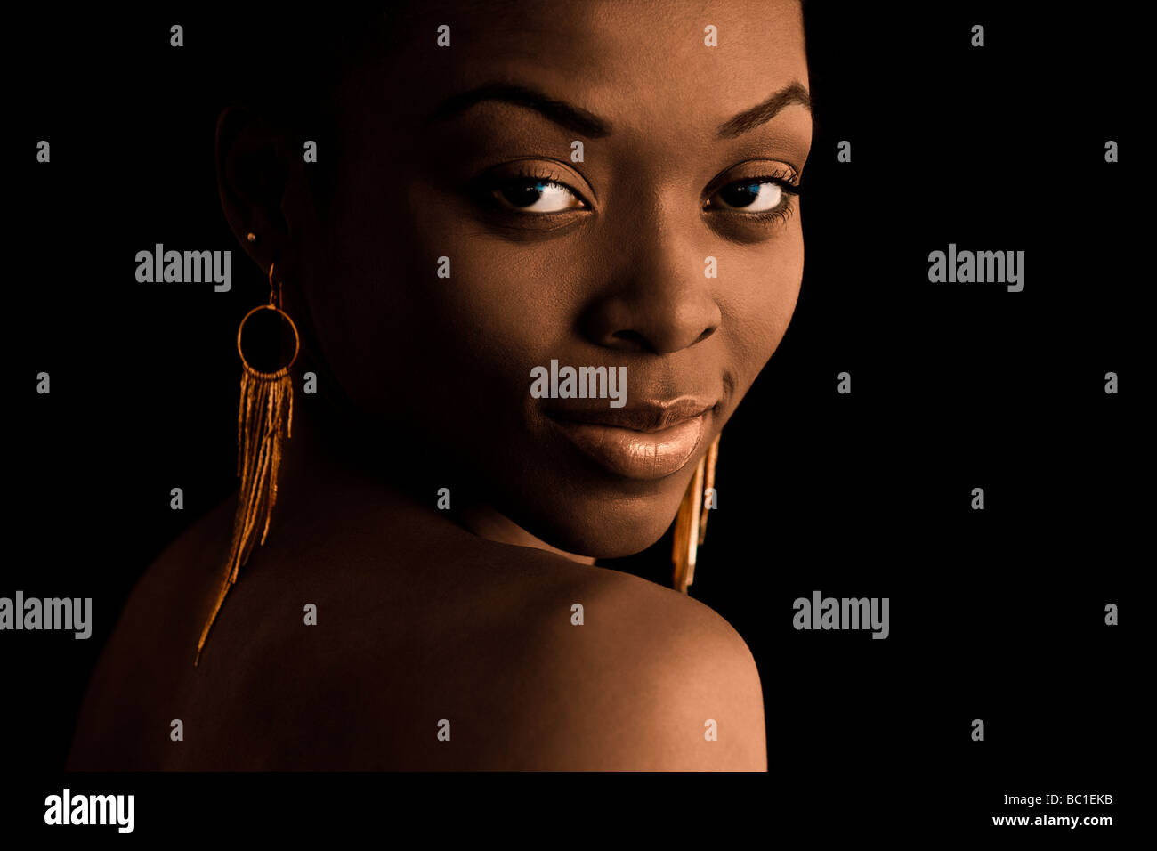 Beautiful African Black Woman Portrait Stock Photo - Alamy