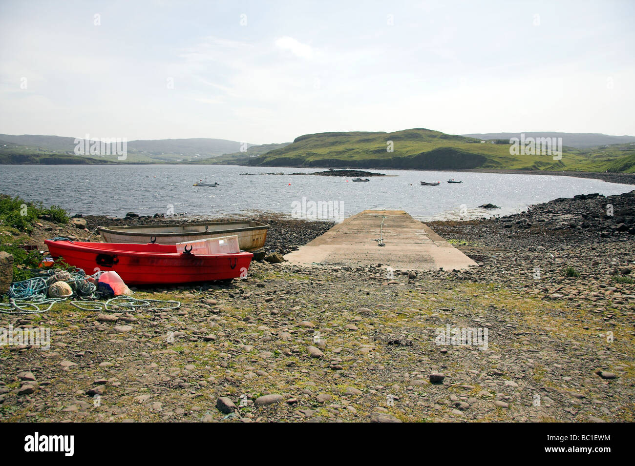 Jetty, Loch Pooltiel, Milovaig, Glendale, Isle of Skye, Inner Hebrides ...