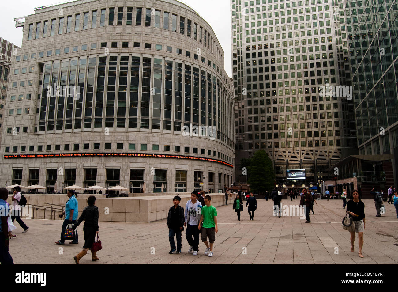 Canary Wharf Square Stock Photo - Alamy