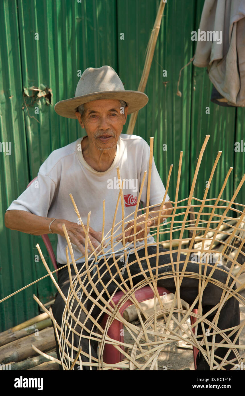 Bamboo basket weaving asia hi-res stock photography and images - Alamy
