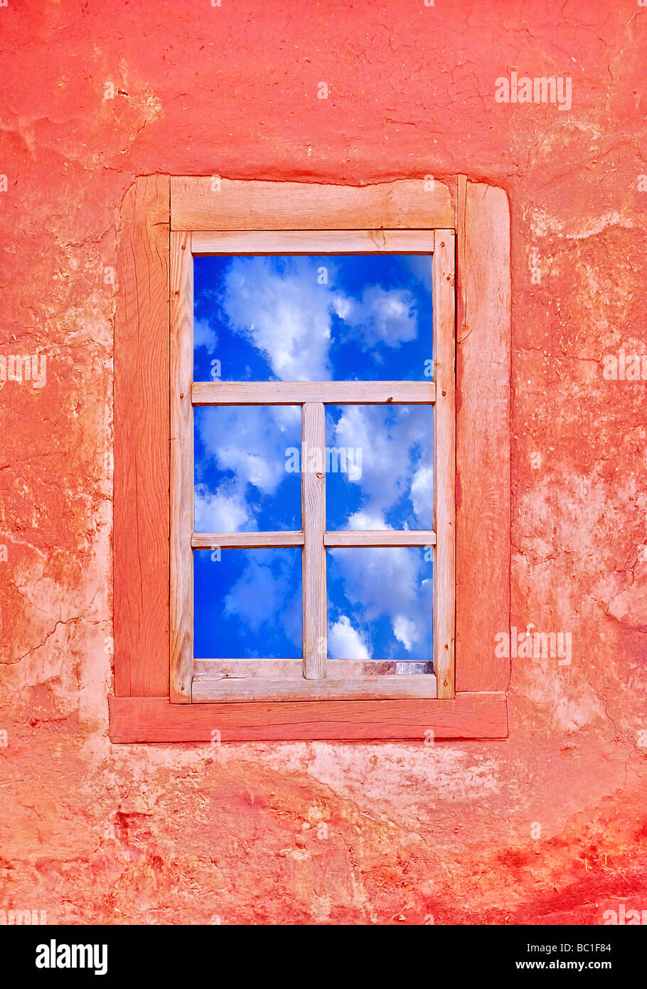 window of country house with a sky view Stock Photo - Alamy