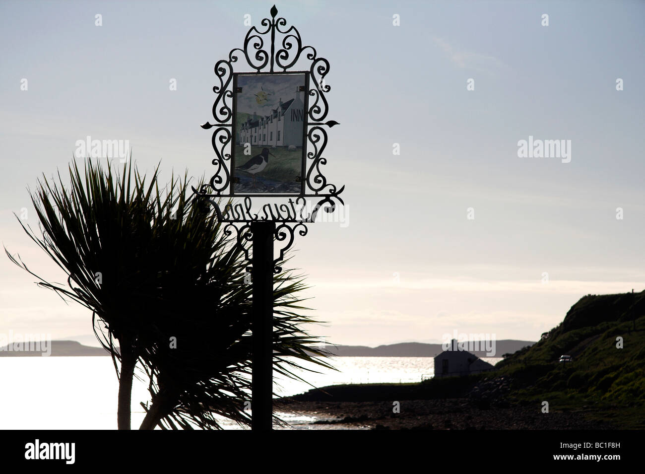 Stein Inn, pub sign, Isle of Skye, Inner Hebrides, West Coast of ...