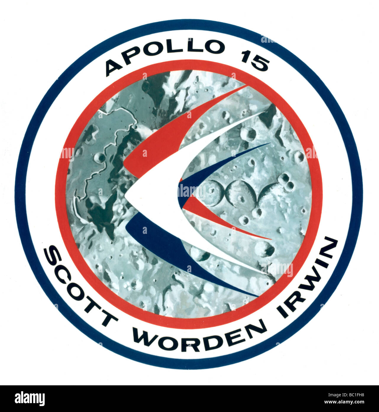 The Apollo 15 lunar mission insignia, 1971.Artist: NASA Stock Photo - Alamy