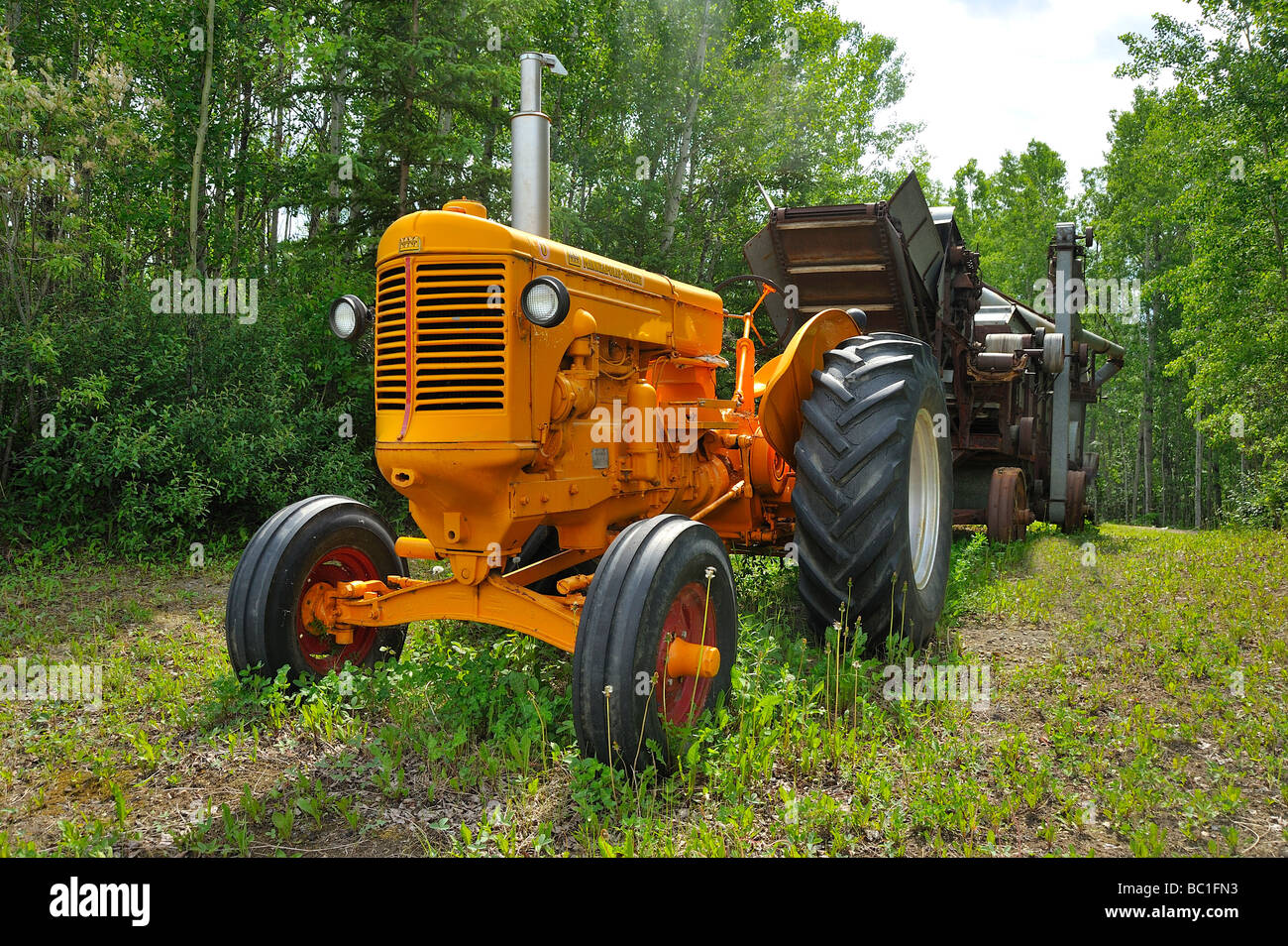 Antique farm tractor 09511 Stock Photo - Alamy