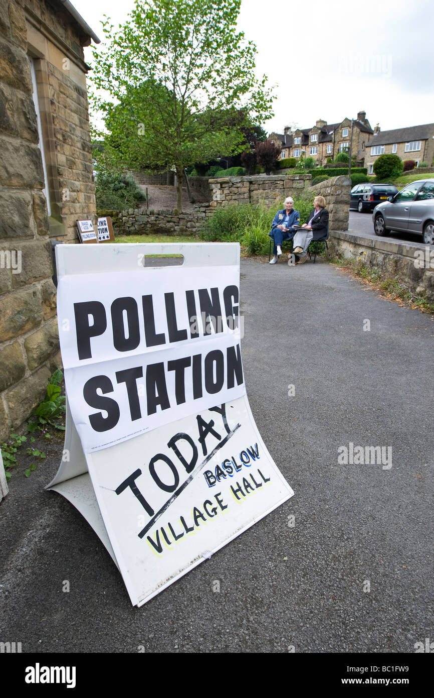 A rural Polling Station in the Peak District village of Baslow in ...