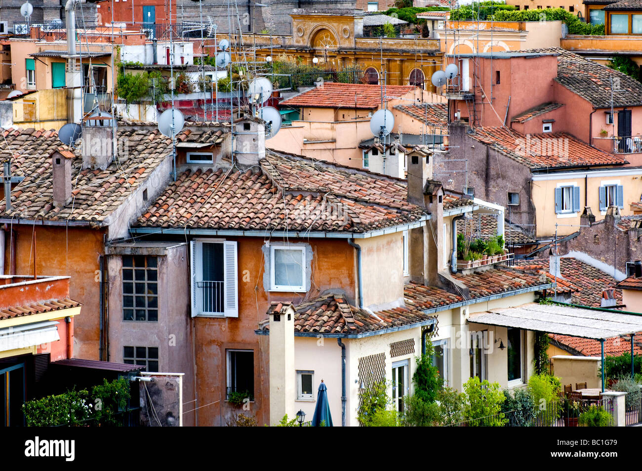 Rome rooftop panoramic view hi-res stock photography and images - Alamy