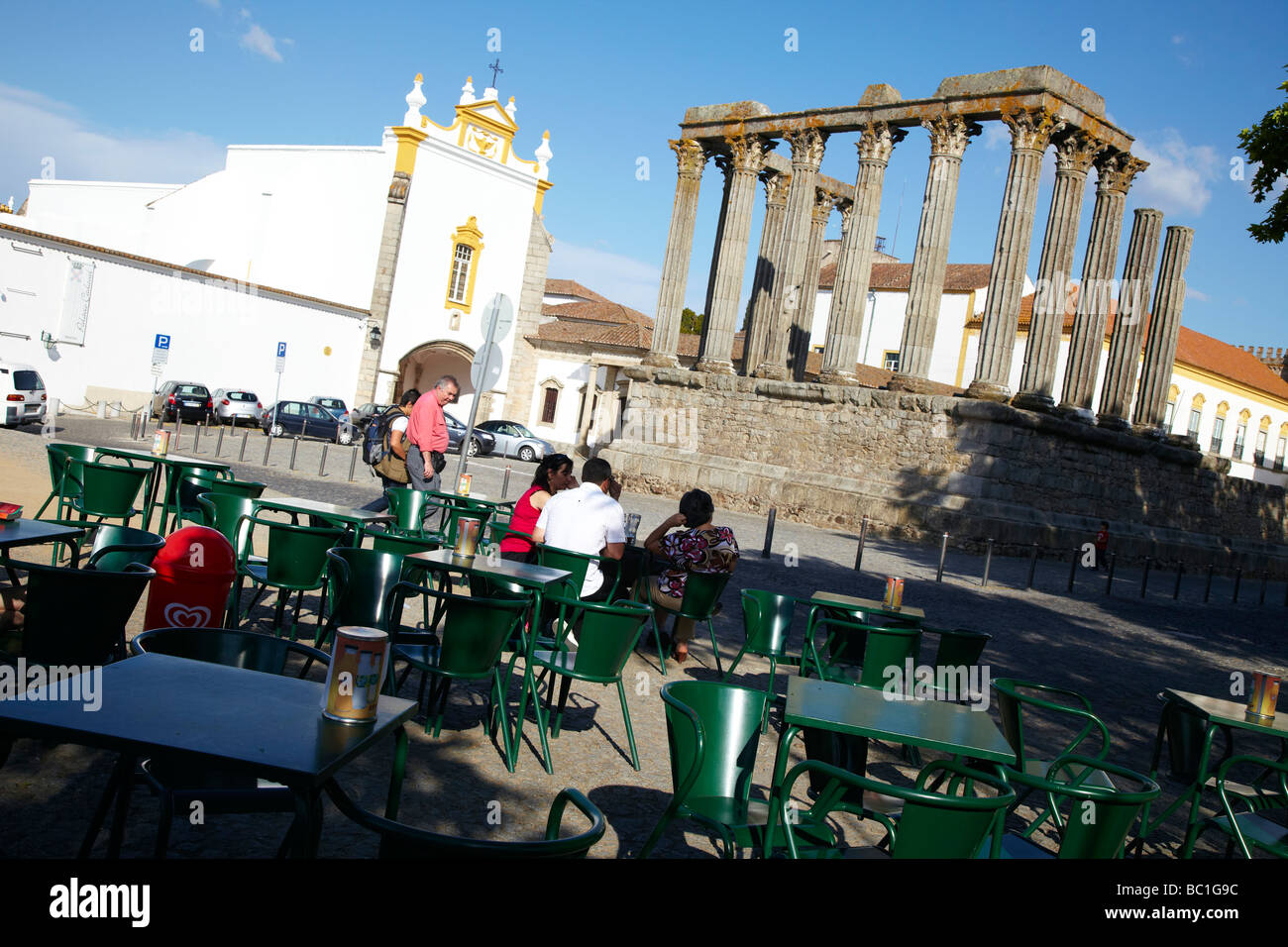 Roman temple ruins, Evora, Portugal Stock Photo - Alamy