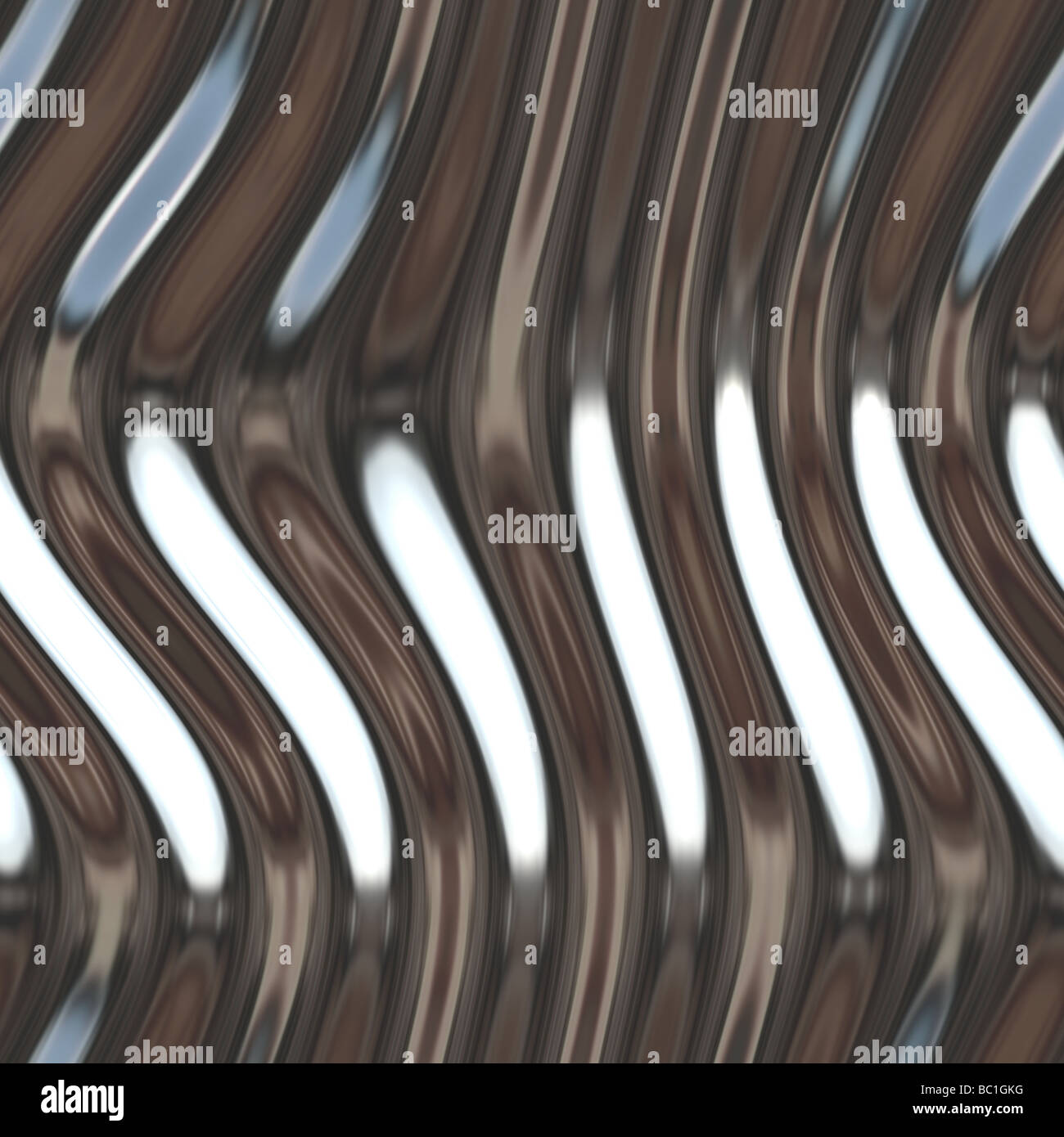 Warped reflective chromed metal surface texture background Stock Photo ...
