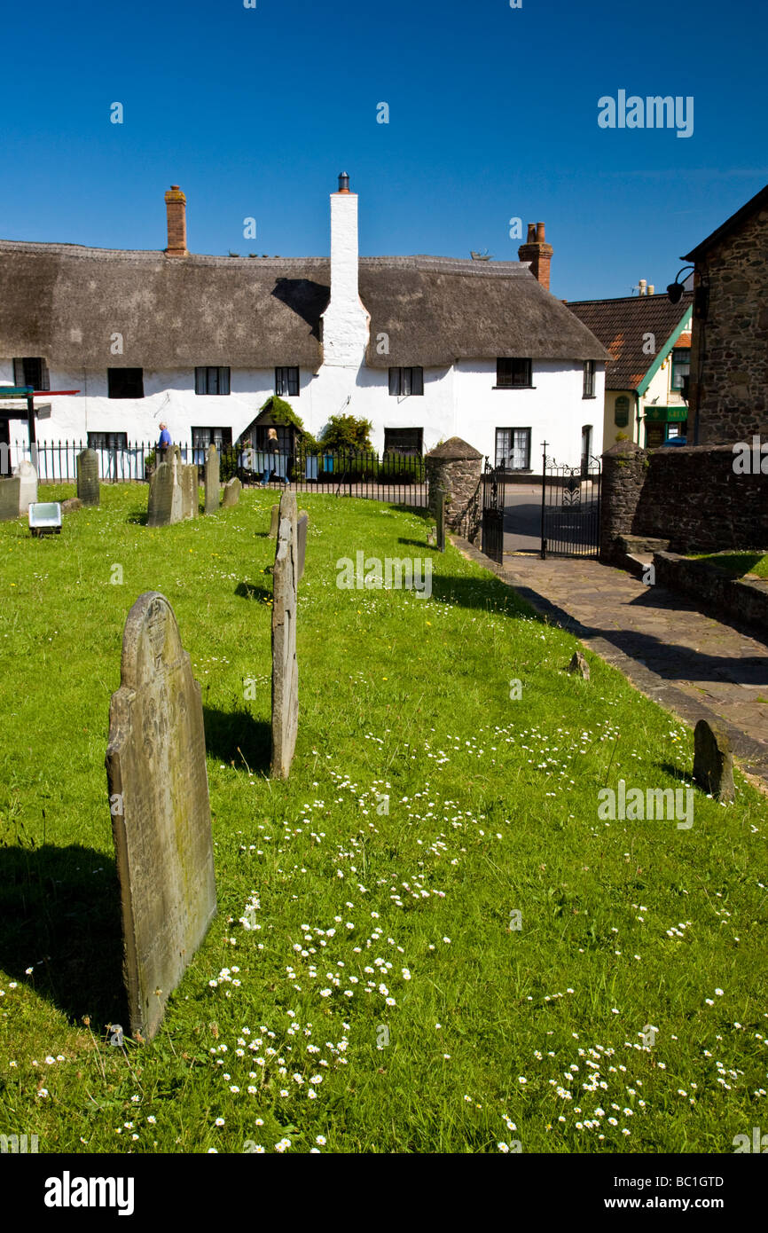 Graveyard of St Dubricius Anglican Church Porlock Somerset England UK ...