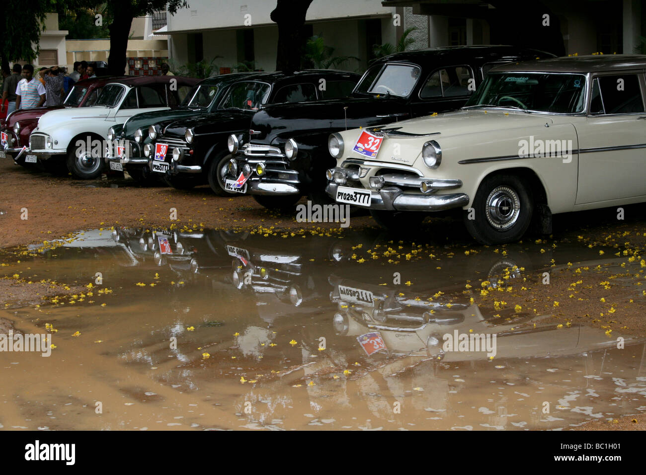 LINE UP OF HERITAGE CARS IN CHENNAI, TAMILNADU Stock Photo - Alamy